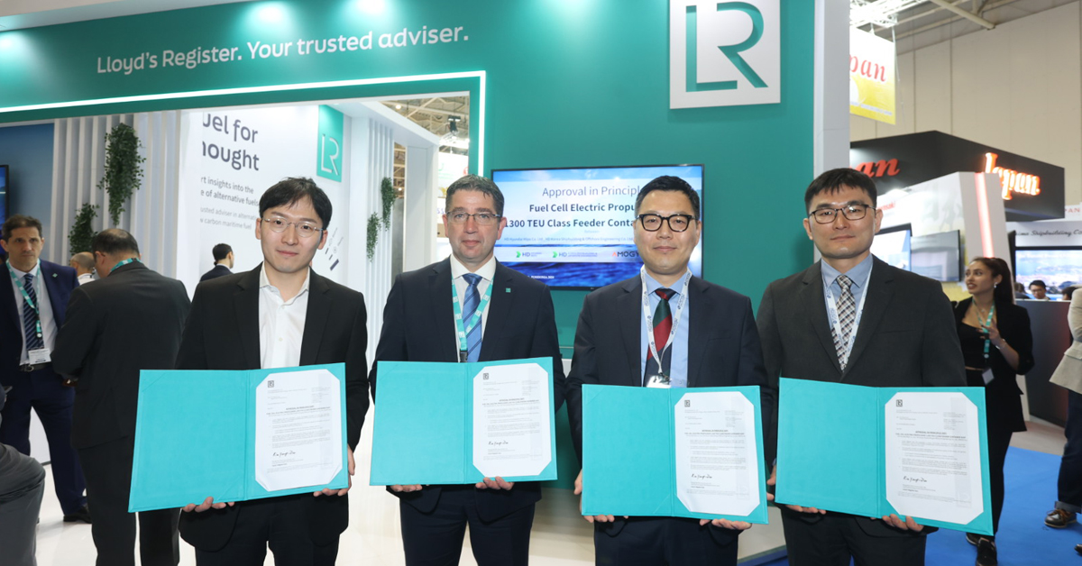 AiP for ammonia fuel-cell 1,300 TEU Class feeder ship | LR